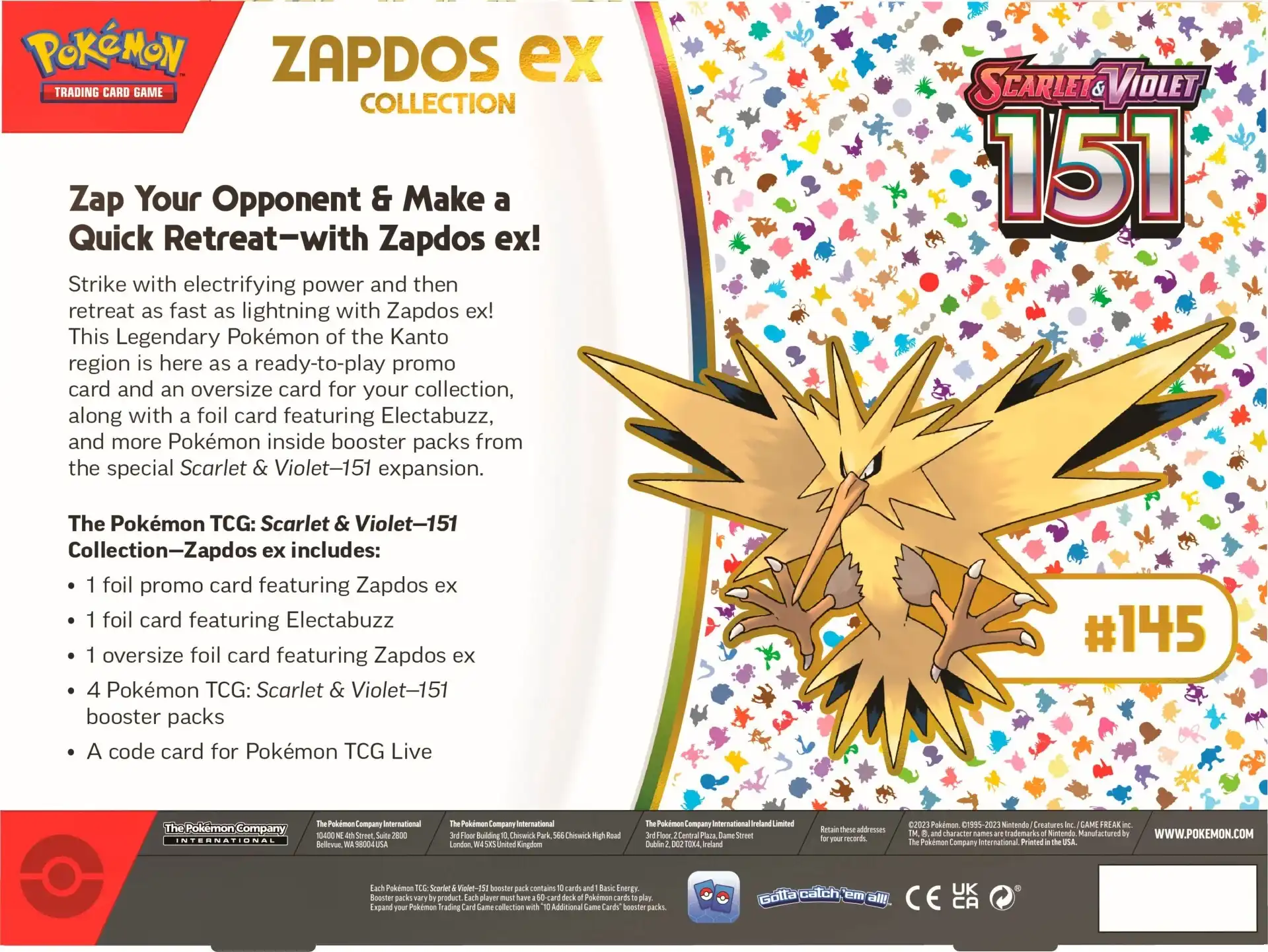 Scarlet & Violet - 151 - Zapdos ex Collection Box | WildCards